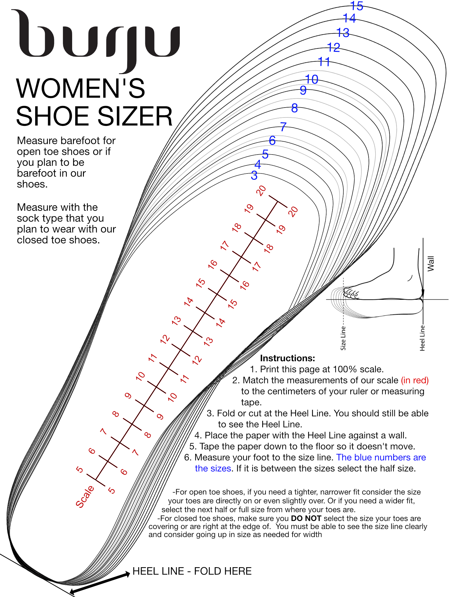 Sizing Guide Your Guide To Perfect Fitting Burju Shoes Burju Help Center